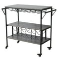 UBesGoo Metal Kitchen Wine Rack Serving Carts on Wheels with Wine Tea ...