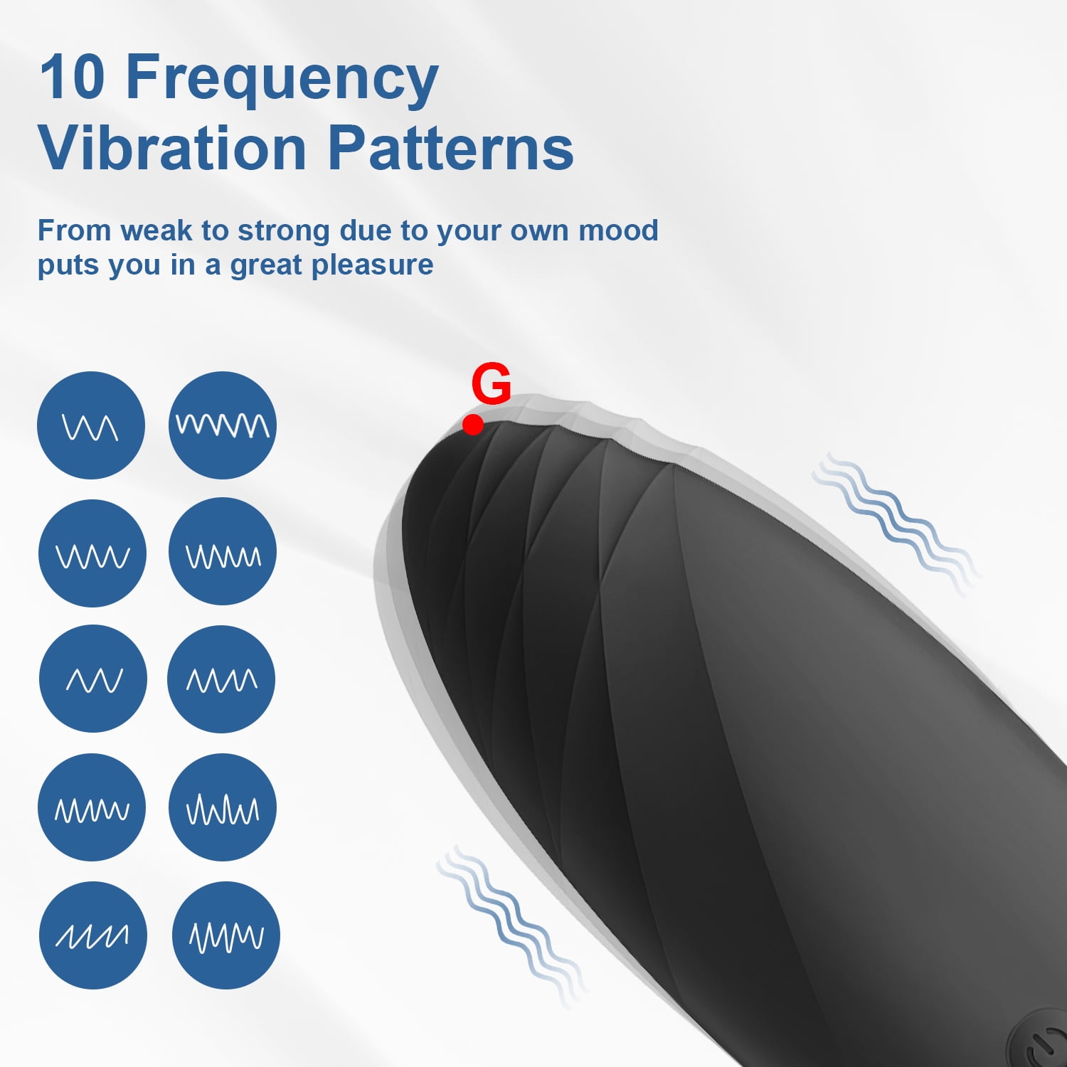 MonNn Vibromasseur Bullet Vibration Forte 10 Modes pour la Stimulation ...