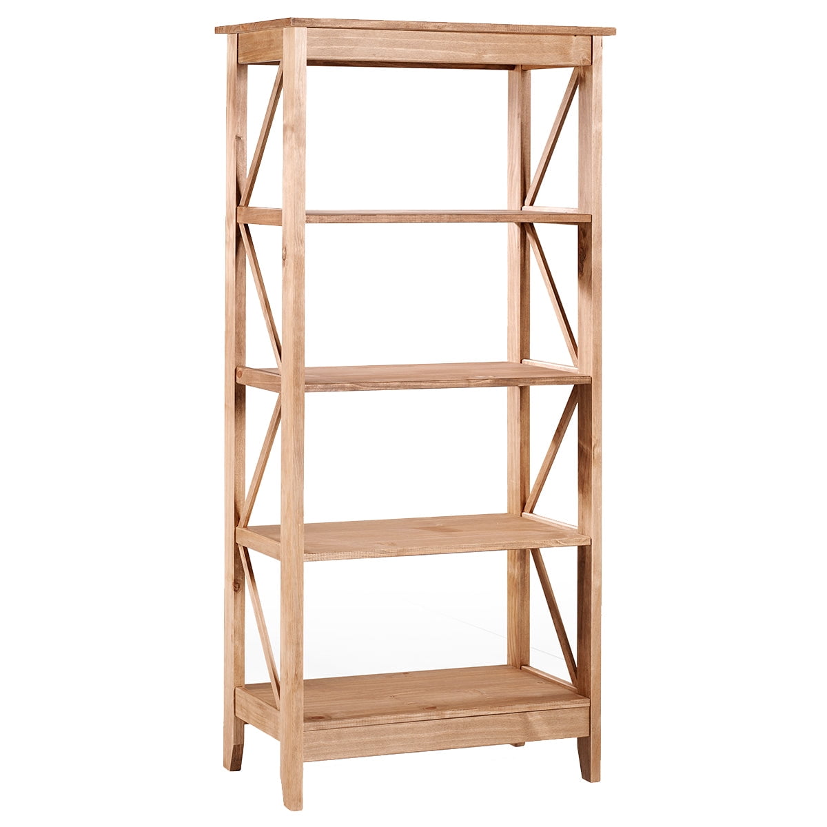Wood Shelf Unit 5 Tier Corona | Furniture Dash COR952 - Walmart.com