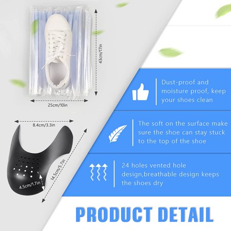 50 Pieces 17 x 10 Inch Shoe Shrink Wrap Bags Clear Heat Shrink Film ...