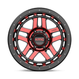 KMC Aluminum Rim KM540 RECON 17X8.5in Gloss Black Machined with Red ...