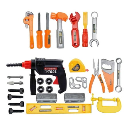 30 Pieces Complete Kids Toy Tools Set - Funny Worker Construction Tool ...