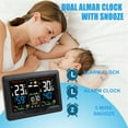 Digital Weather Station Clock Indoor Outdoor Temperature and Humidity ...