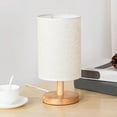 Linen Table Lamp USB Powered for Bedroom Living Room Dimmable 3 colors ...