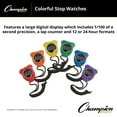 Champion Sports, Stopwatch Timer Set, Waterproof Digital, 6 Pack ...