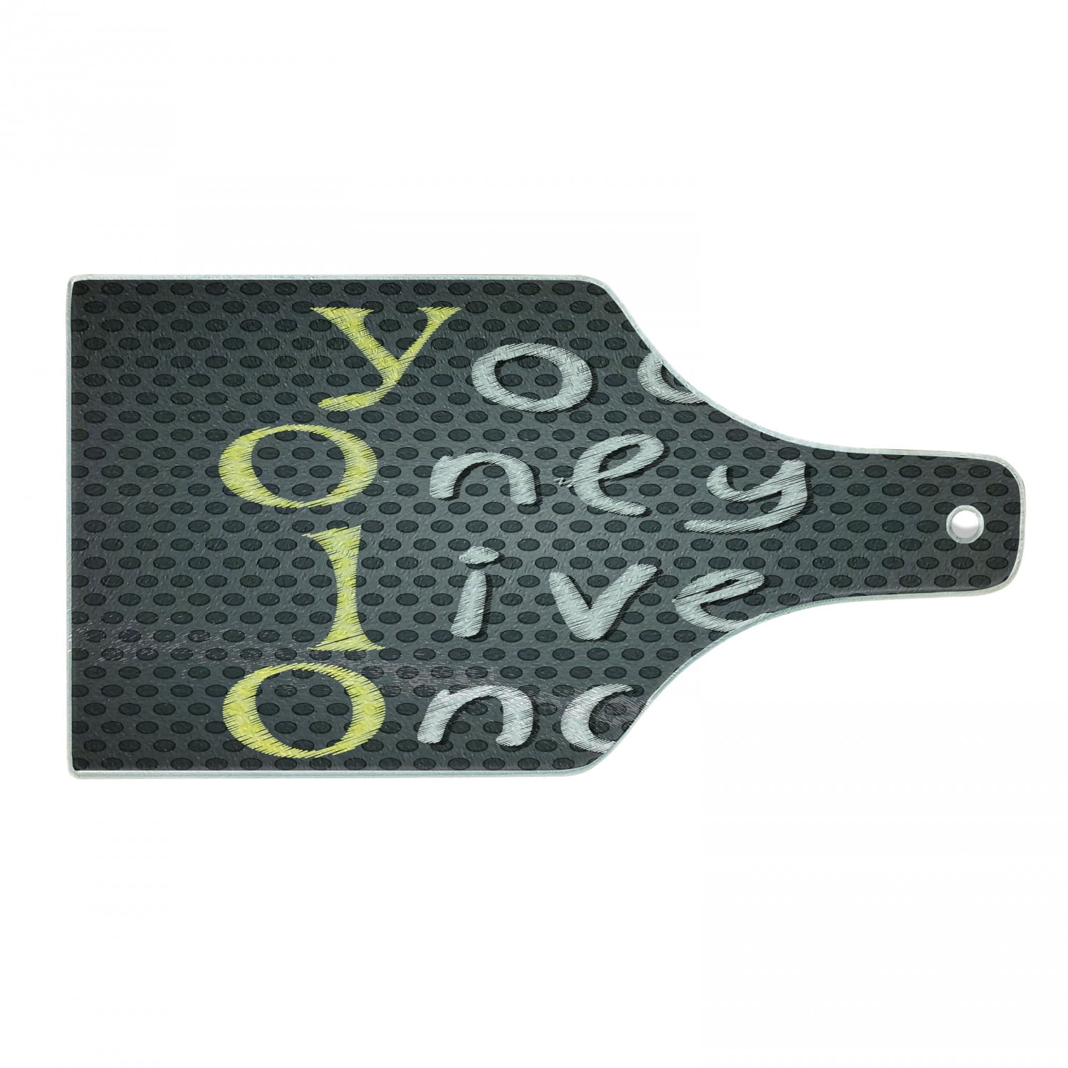 YOLO Cutting Board, Freedom Slogan You Only Live Once Words on Dotted ...
