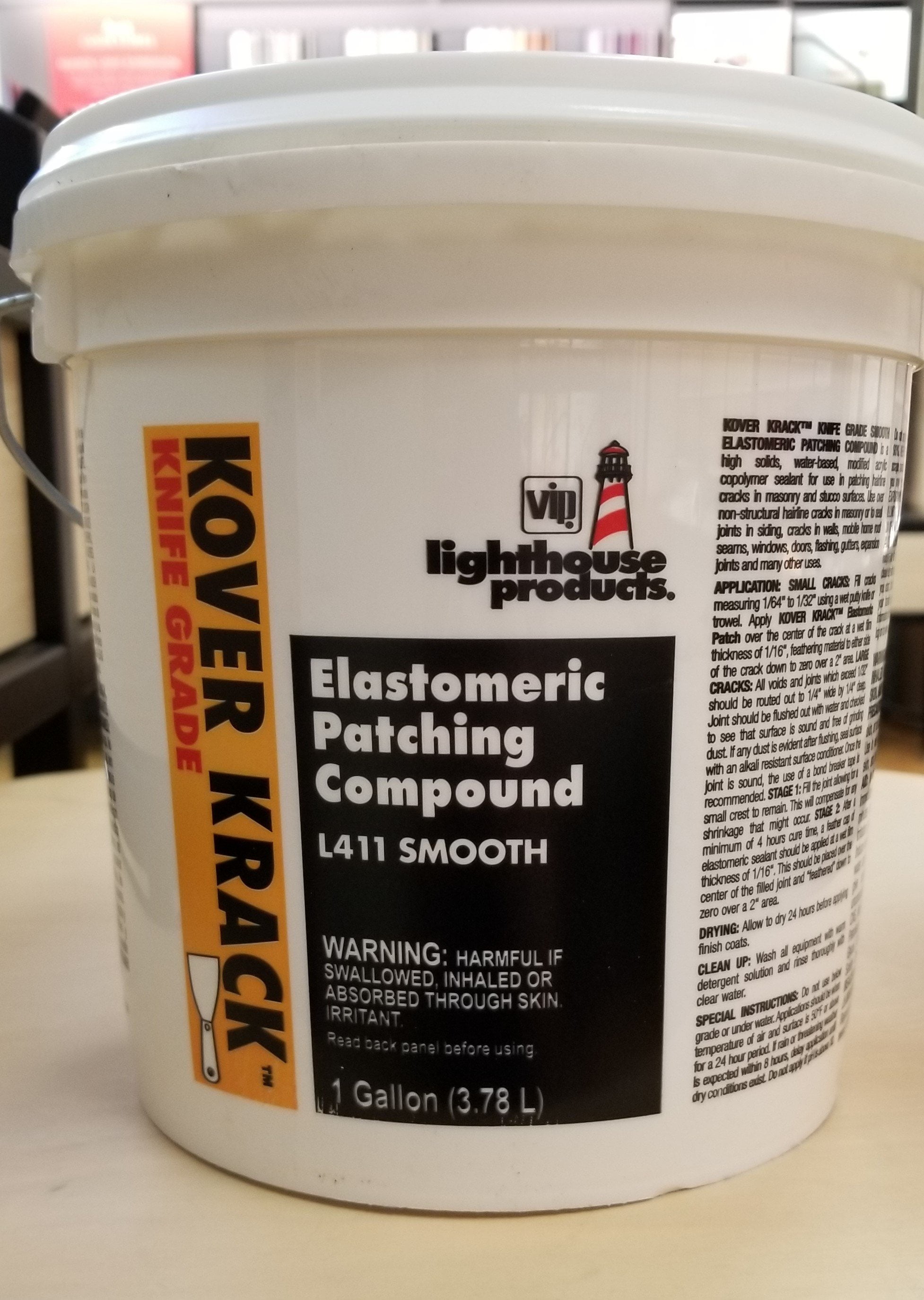 Lighthouse Kover Krack® Elastomeric Patching Compound, Knife Grade Smooth - Walmart.com