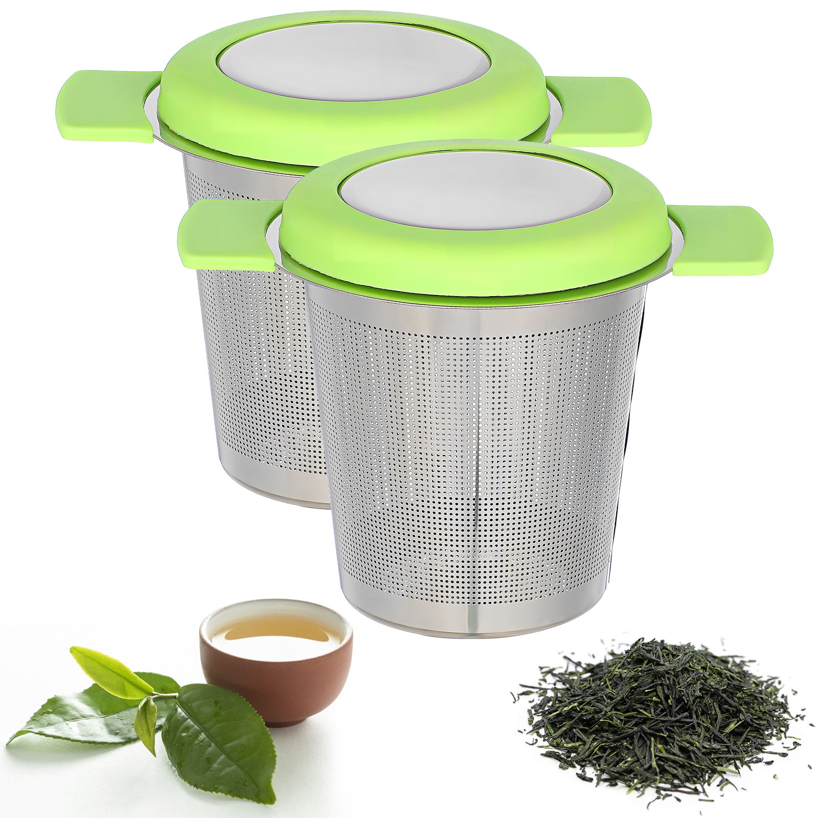 Click here for Ptootp 2pcs Stainless Steel Tea Infuser Baskets Wi... prices