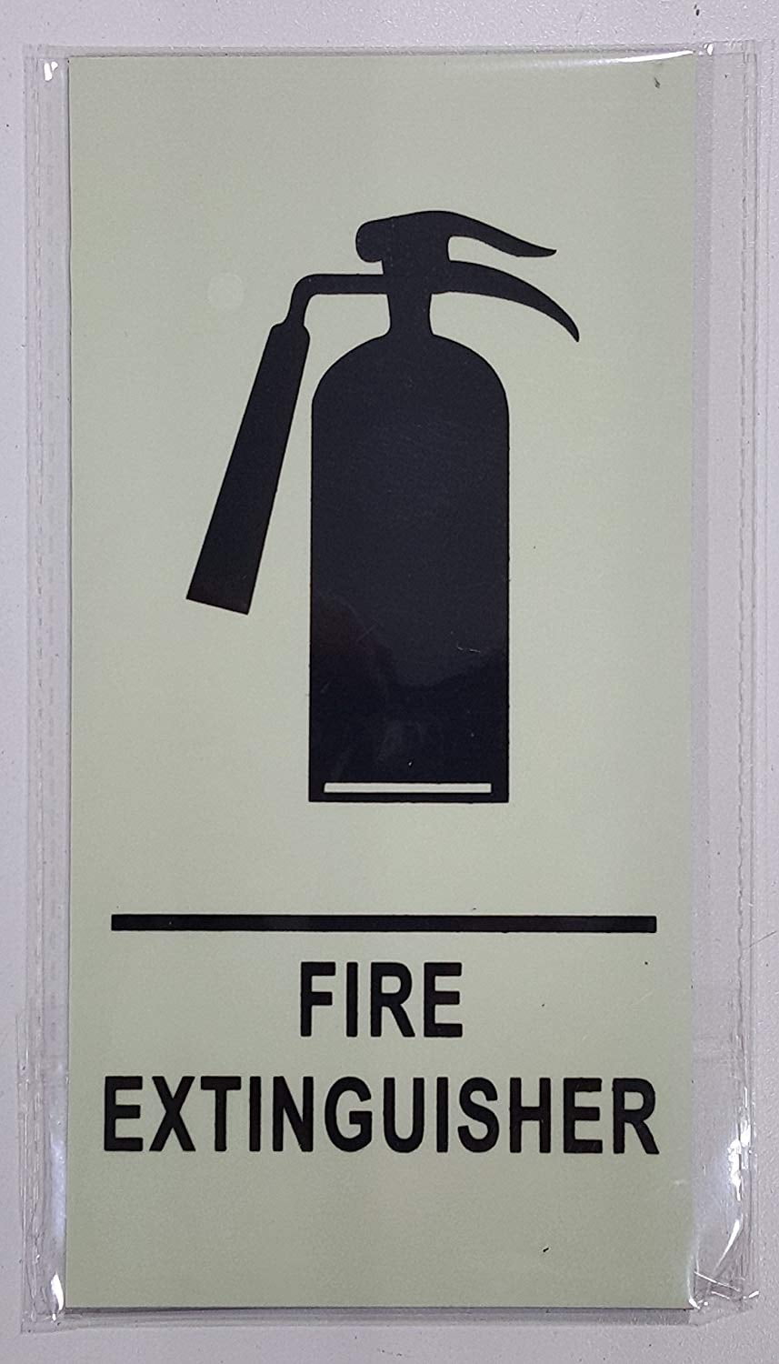 FIRE EXTINGUISHER Sign HEAVY DUTY / GLOW IN THE DARK "FIRE EXTINGUISHER ...