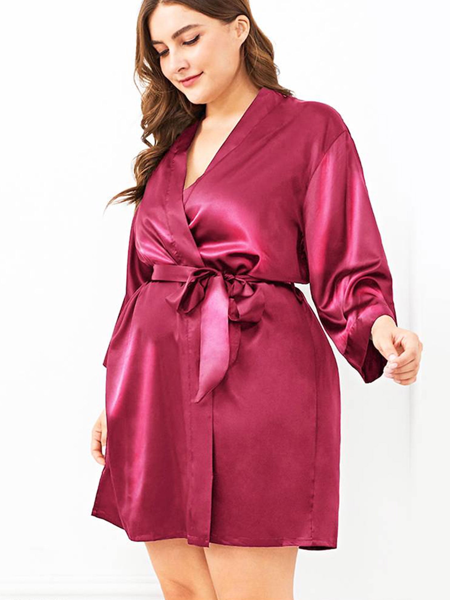 PALACLOTH Women Plus Size Bathrobe Sleepwear Sleep Robes - Walmart.com