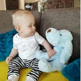 WEIGEDU Furry Poodle Puppy Dog Blue Stuffed Animal Plush Toys for Kids ...