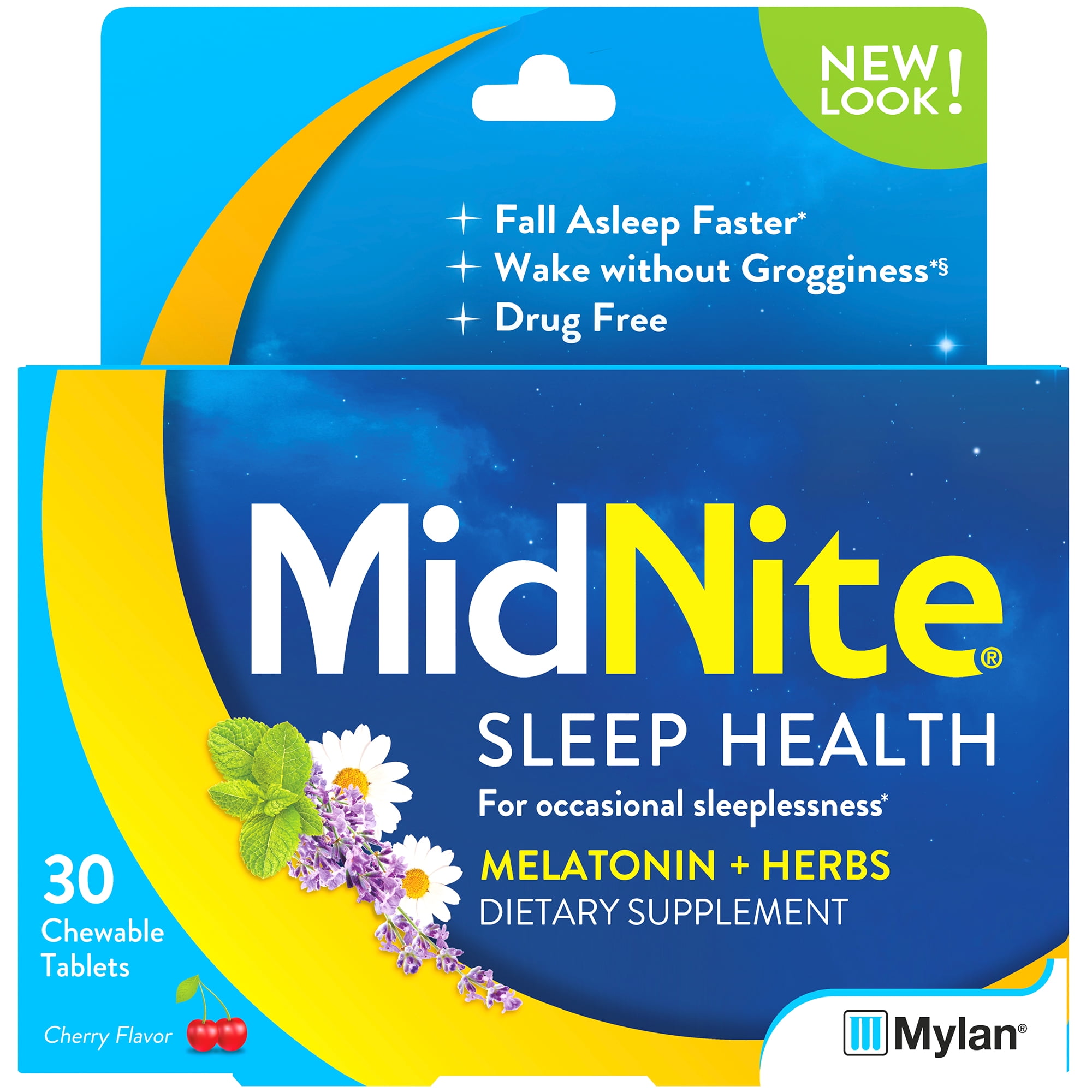 MidNite Drug-free Sleep Aid Chewable Tablets, Cherry Flavor, 30 ct ...