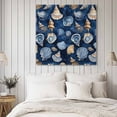 Canvas Print Wall Art Oil Paintings Ocean Shell Conch Navy Blue Picture ...