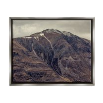 Stupell Industries Cloudy Mountain Peak Slope Photograph Luster Gray ...
