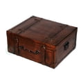 Vintage Style Leather Suitcase - CD Case - Walmart.com