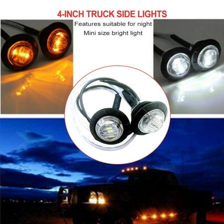 4 Pieces LED Marker Lights 3/4 Inch Mini Rubber Grommets Solid ...
