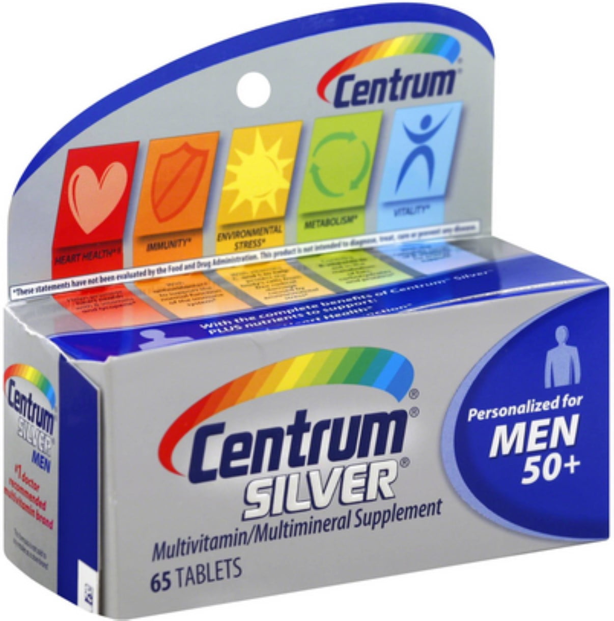 Centrum Silver Men 50+ Multivitamin Tablets 65 ea (Pack of 6) - Walmart.com