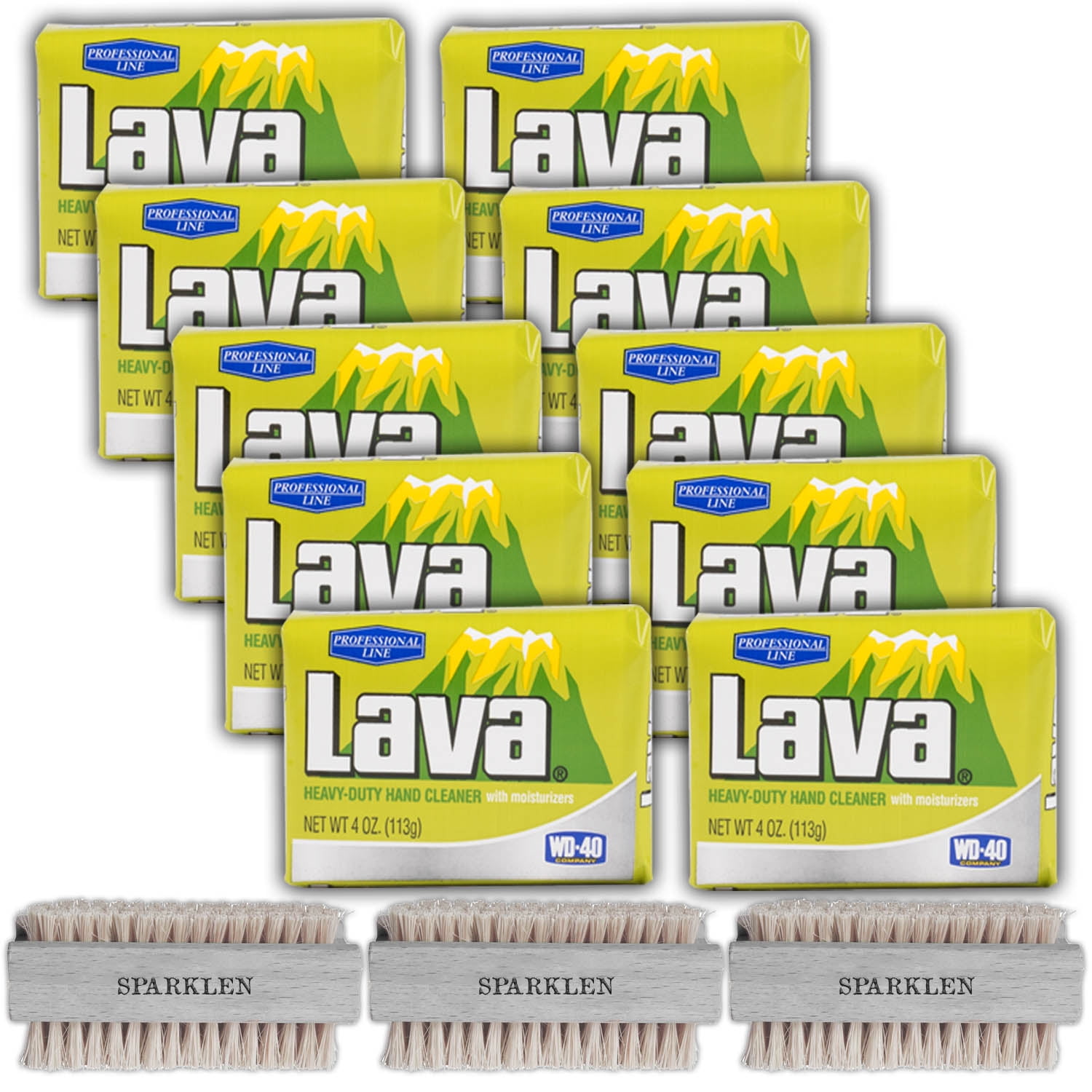Lava Soap Bar Bulk Kit: (10 Pack) Hand Pumice Cleaner Exfoliating ...