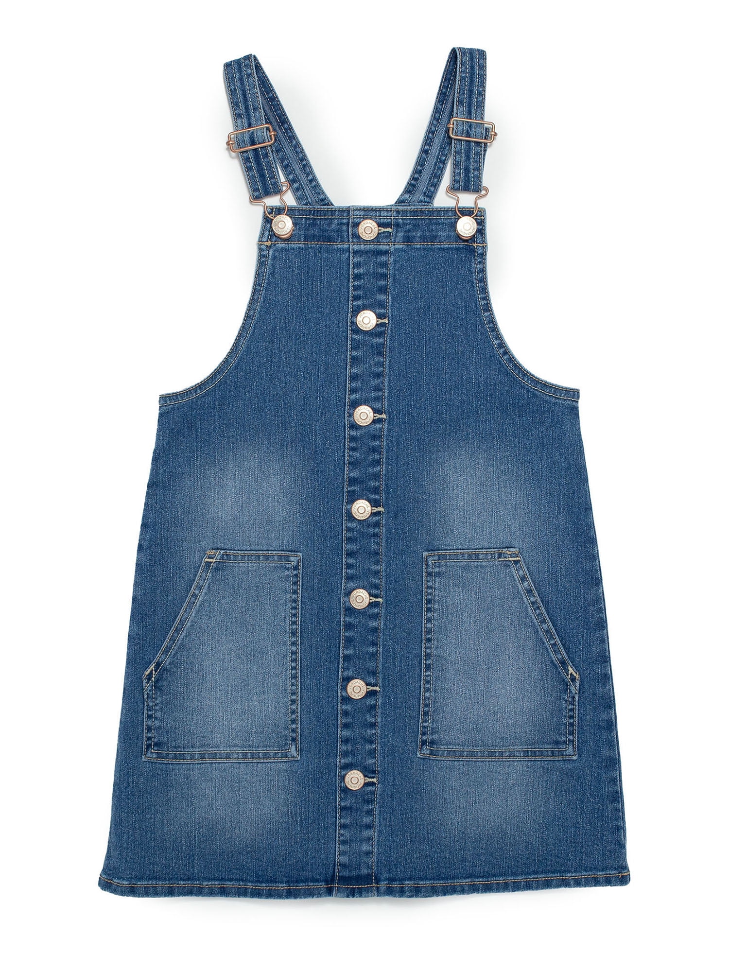 Jordache Girls Denim Jumper Dress, Sizes 4-18 - Walmart.com