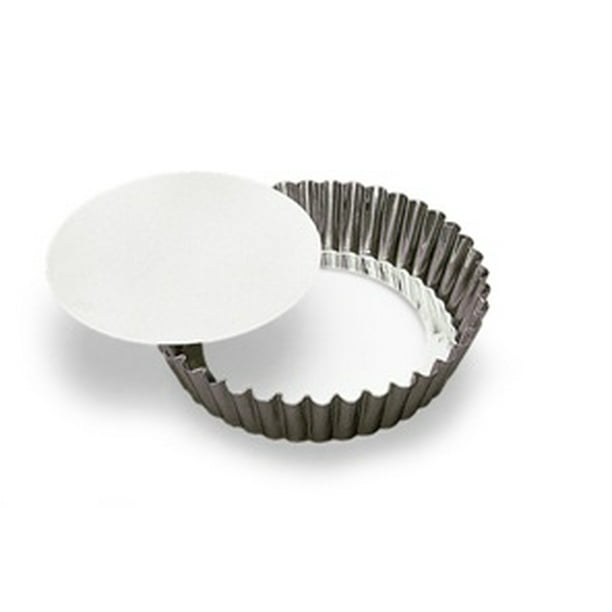 Gobel Round Medium Loose Removable Bottom Fluted Tart Flan Pan 11-7/8" x 1-1/2" High - Walmart.com