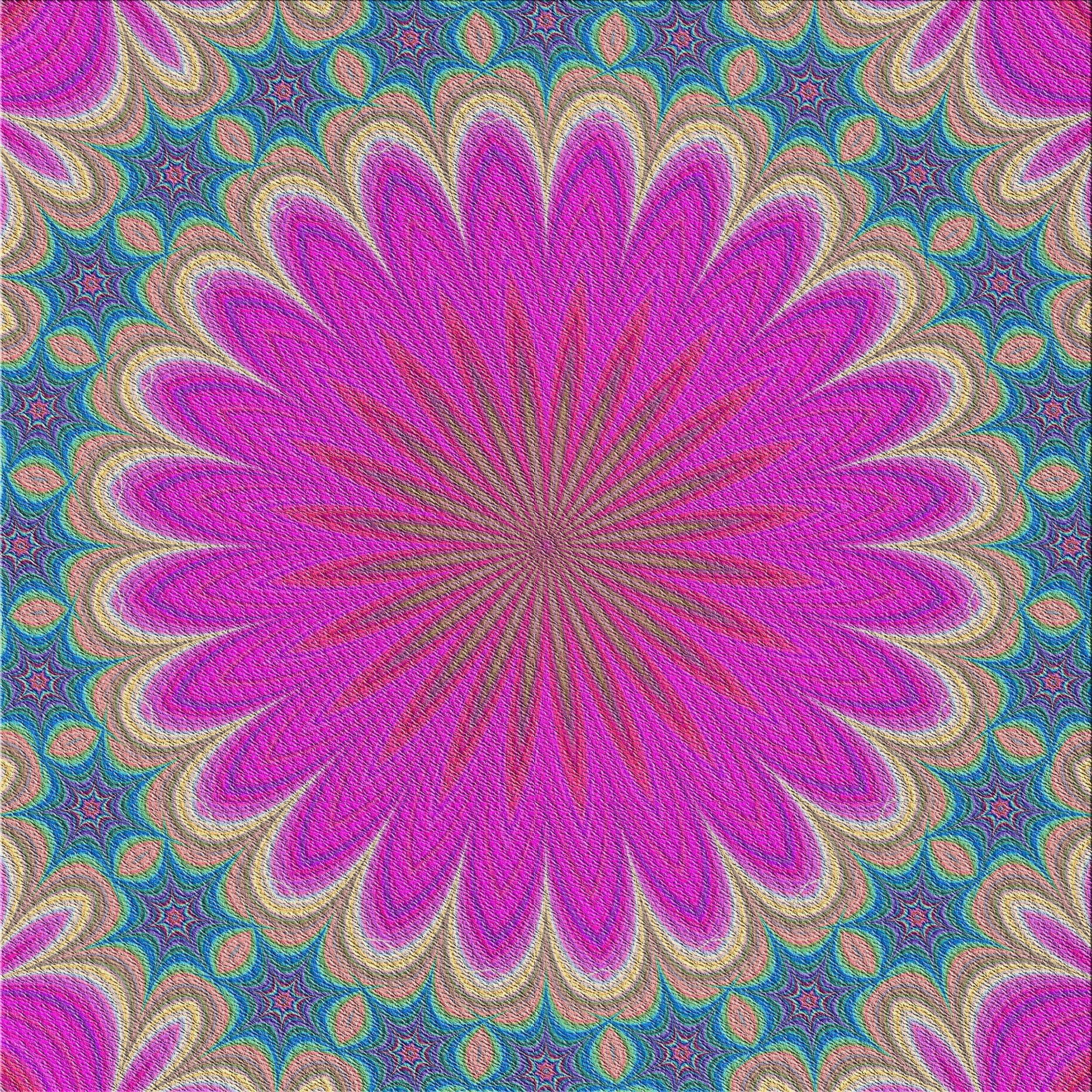 Ahgly Company Indoor Square Patterned Neon Pink Abstract Area Rugs, 6 ...
