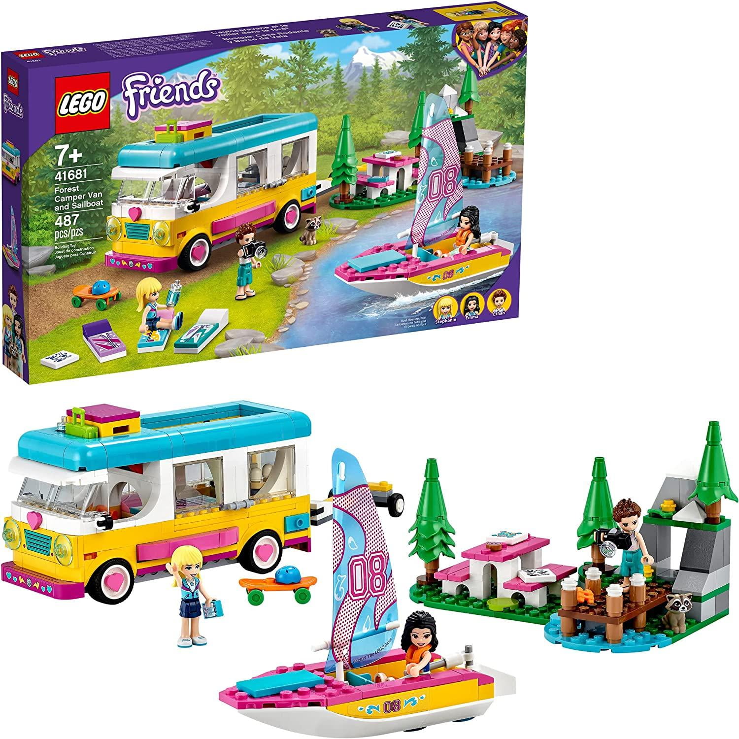 LEGO Forest Camper Van and Sailboat 41681 Building Set (487 Pieces ...