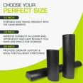 ProsourceFit High Density Half-Round Foam Rollers 12”, 18", 36" Black - Walmart.com