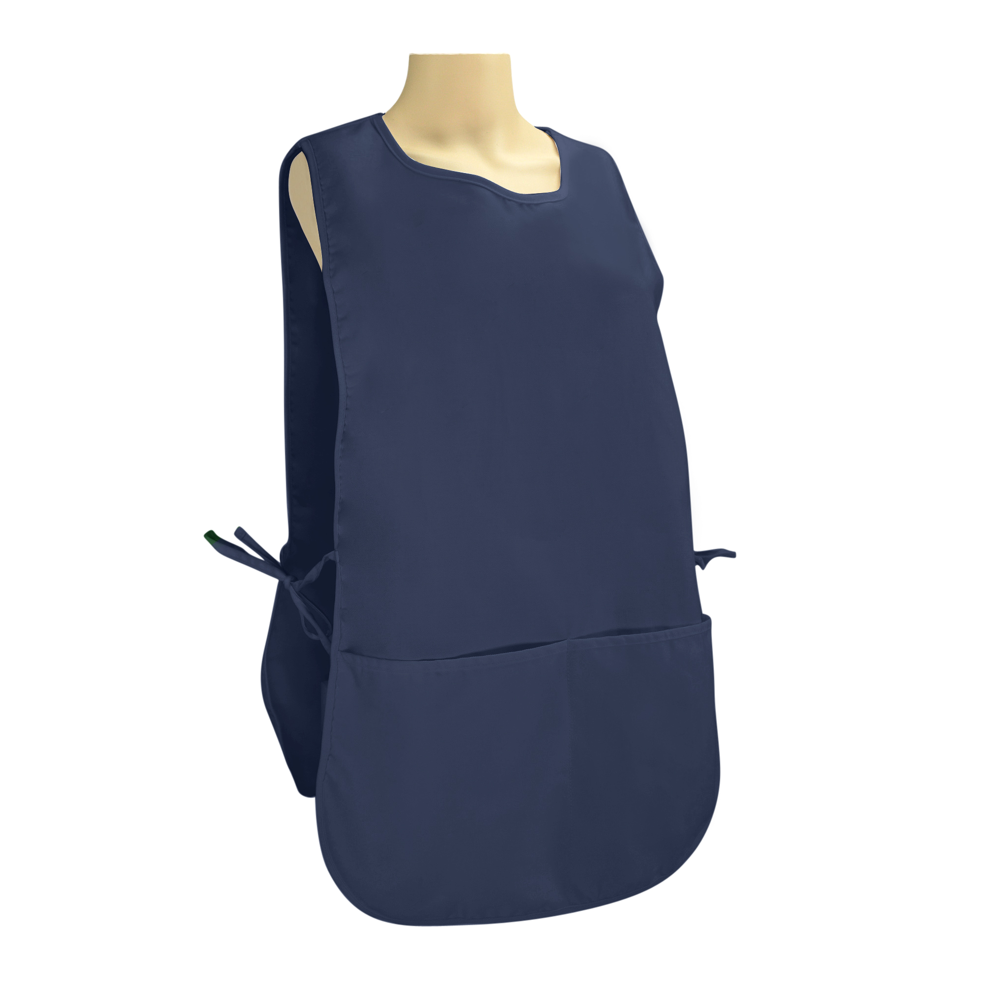 Dalix Cobbler Apron Two Pockets Smock Regular Double Sided Apron Navy Blue
