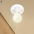PULLIMORE Round E27 LED Bulb Screw Bass, Ceiling Keyless LED Light ...