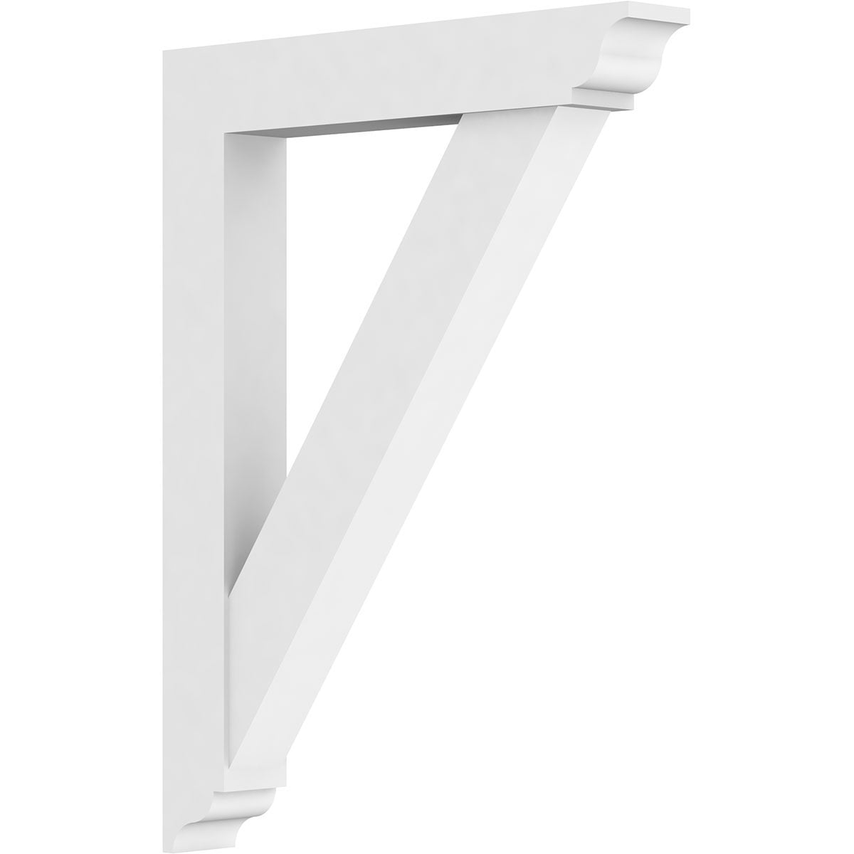 3"W x 24"D x 32"H Standard Traditional Architectural Grade PVC Bracket ...
