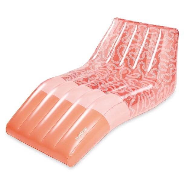 Funsicle Pink Squiggle Chaiser Lounge, Inflatable Pool Float, Adults ...