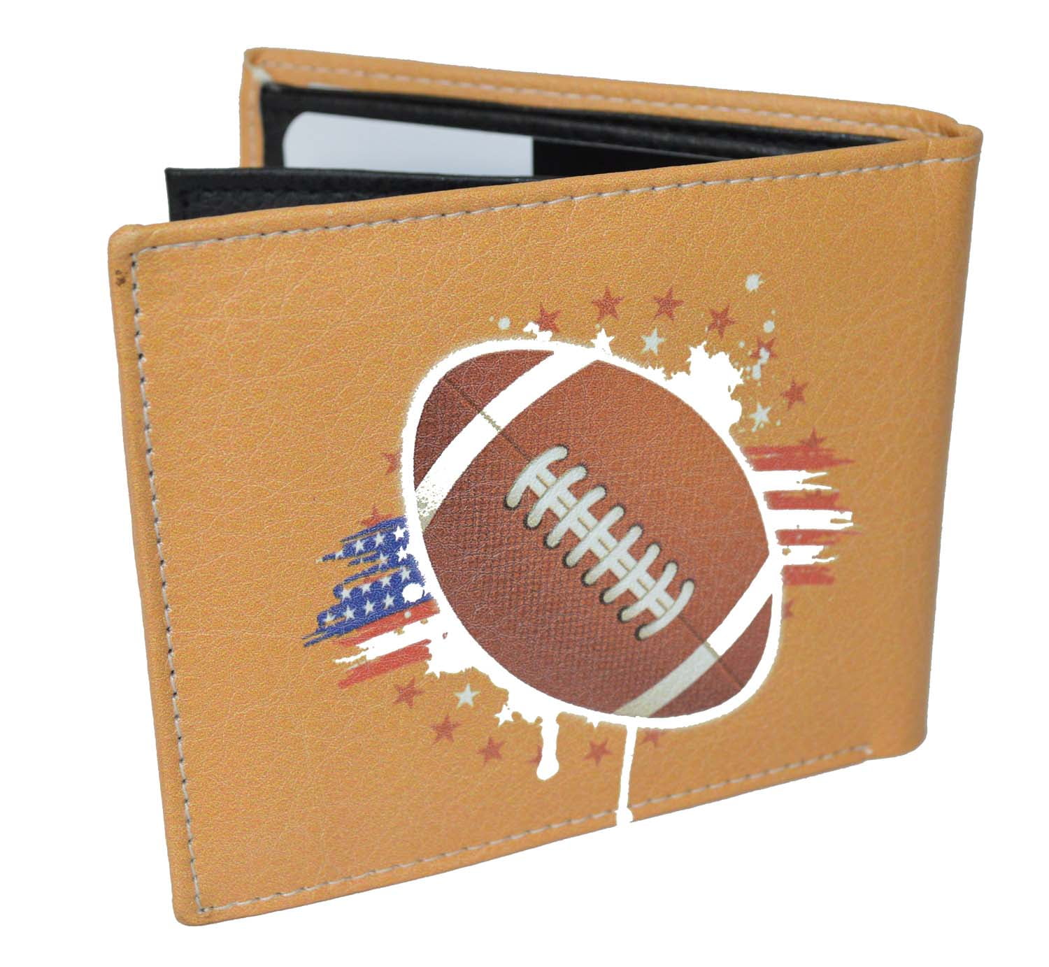 Leatherboss Printed American Football Sports theme Bifold Credit Card ...