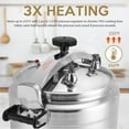 26 Qt Aluminum Pressure Cooker Canner Double Valves Ultra Safe Clamp ...