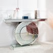 Modern Silver Mirrored Accent Console Table, Glass Entrance Entryway ...