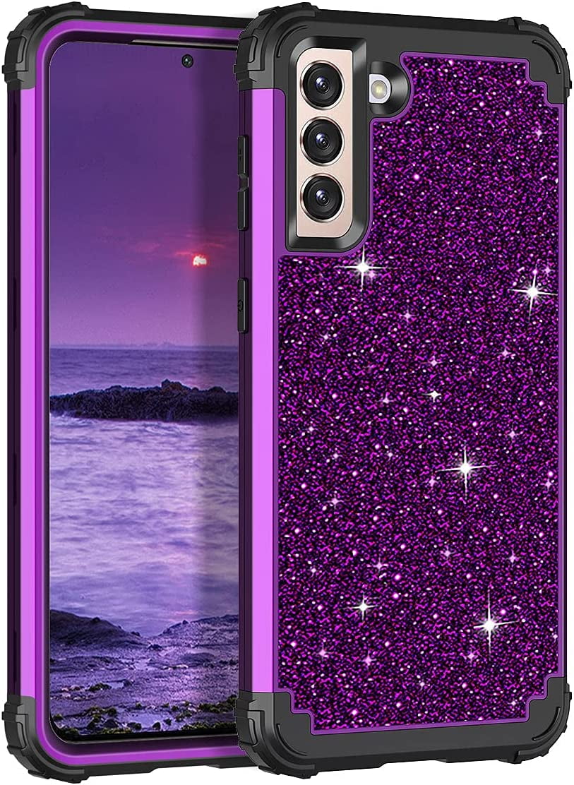 Casetego Phone Case for Samsung Galaxy S21 5G Case Glitter Sparkle ...
