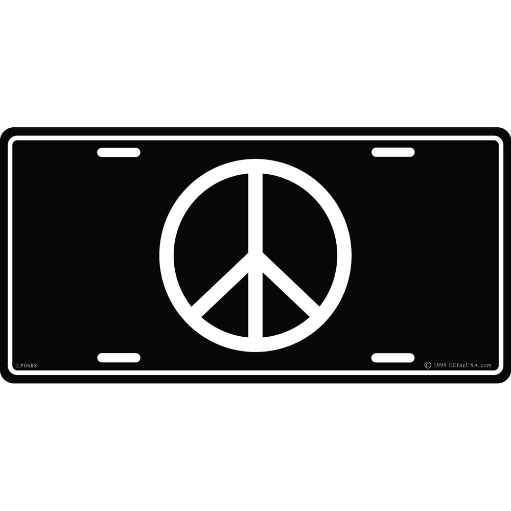 Peace Sign License Plate - Walmart.com - Walmart.com