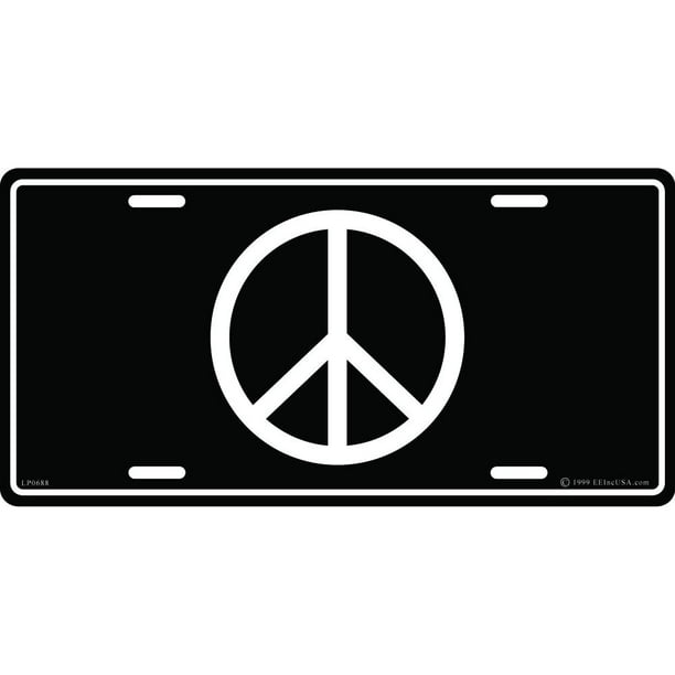 Peace Sign License Plate - Walmart.com - Walmart.com