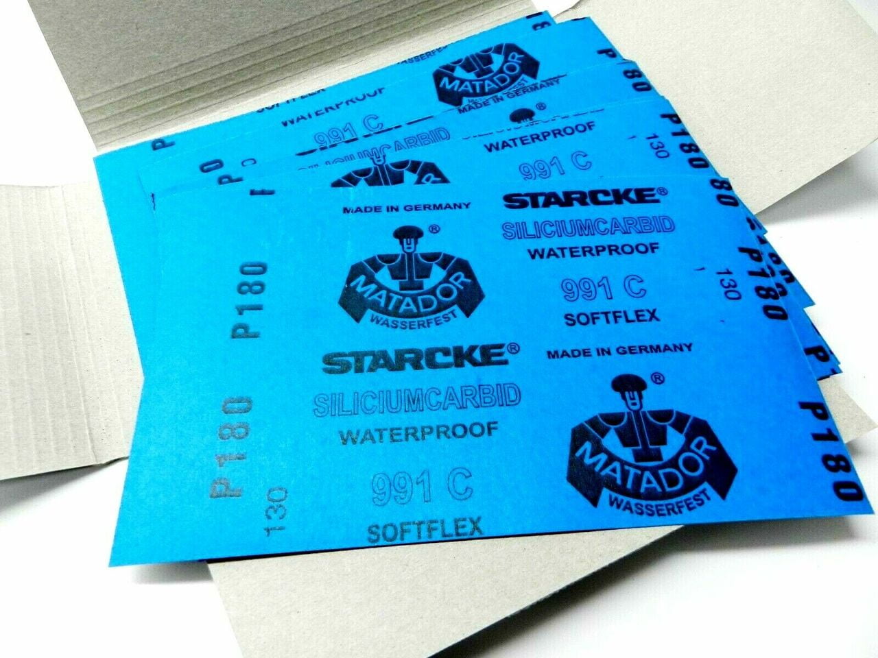 Matador Abrasive Wet Dry Sandpaper 50 Sheet 180 Grit 5-1/2" x 9 ...