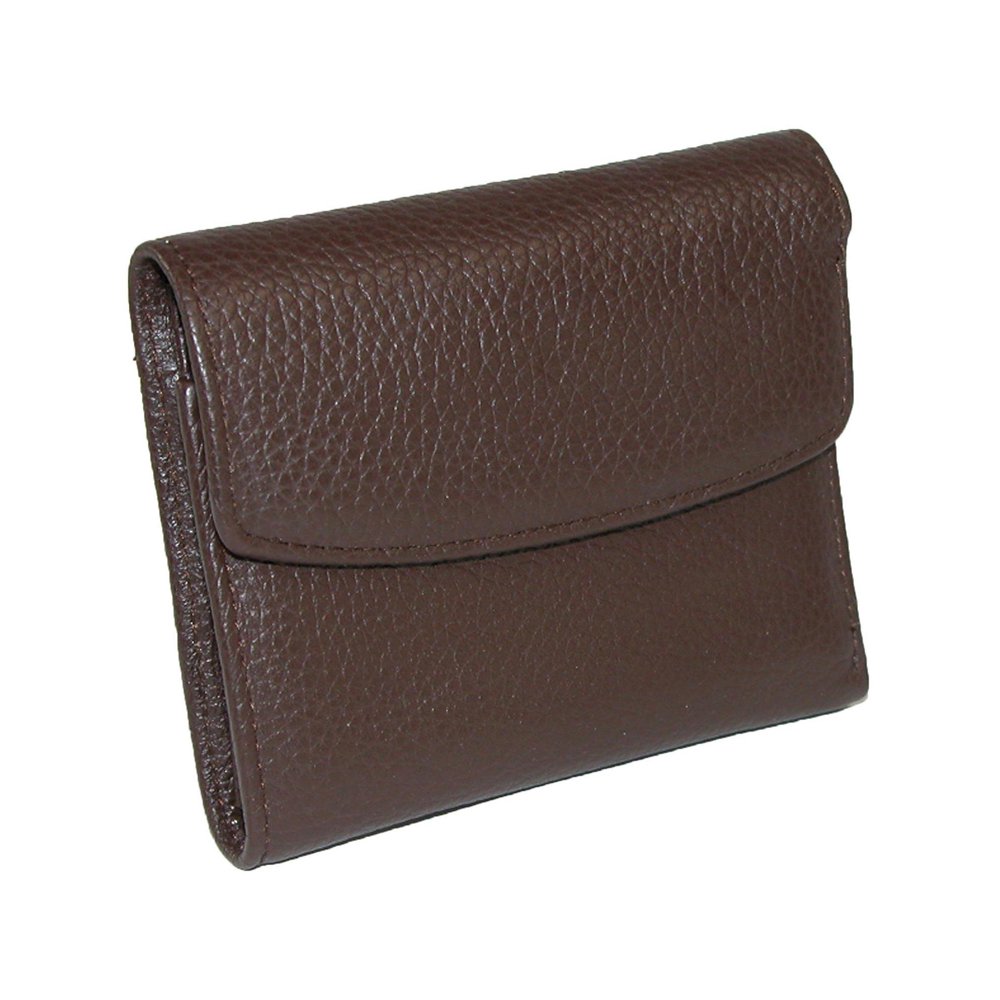 Buxton - Womens Leather Mini Tri-fold Wallet Brown - Walmart.com ...