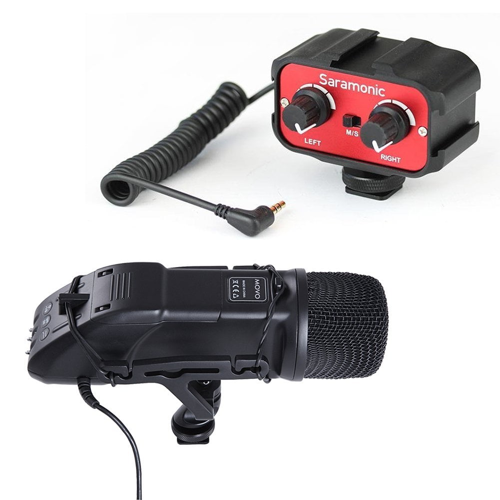 Movo DSLR Audio Bundle with Heavy-Duty X/Y Stereo Video Microphone and ...