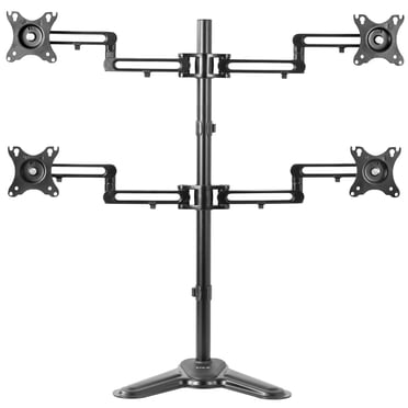 VIVO Steel Quad Monitor Mount Adjustable 3 + 1 Stand | 4 Screens up to ...