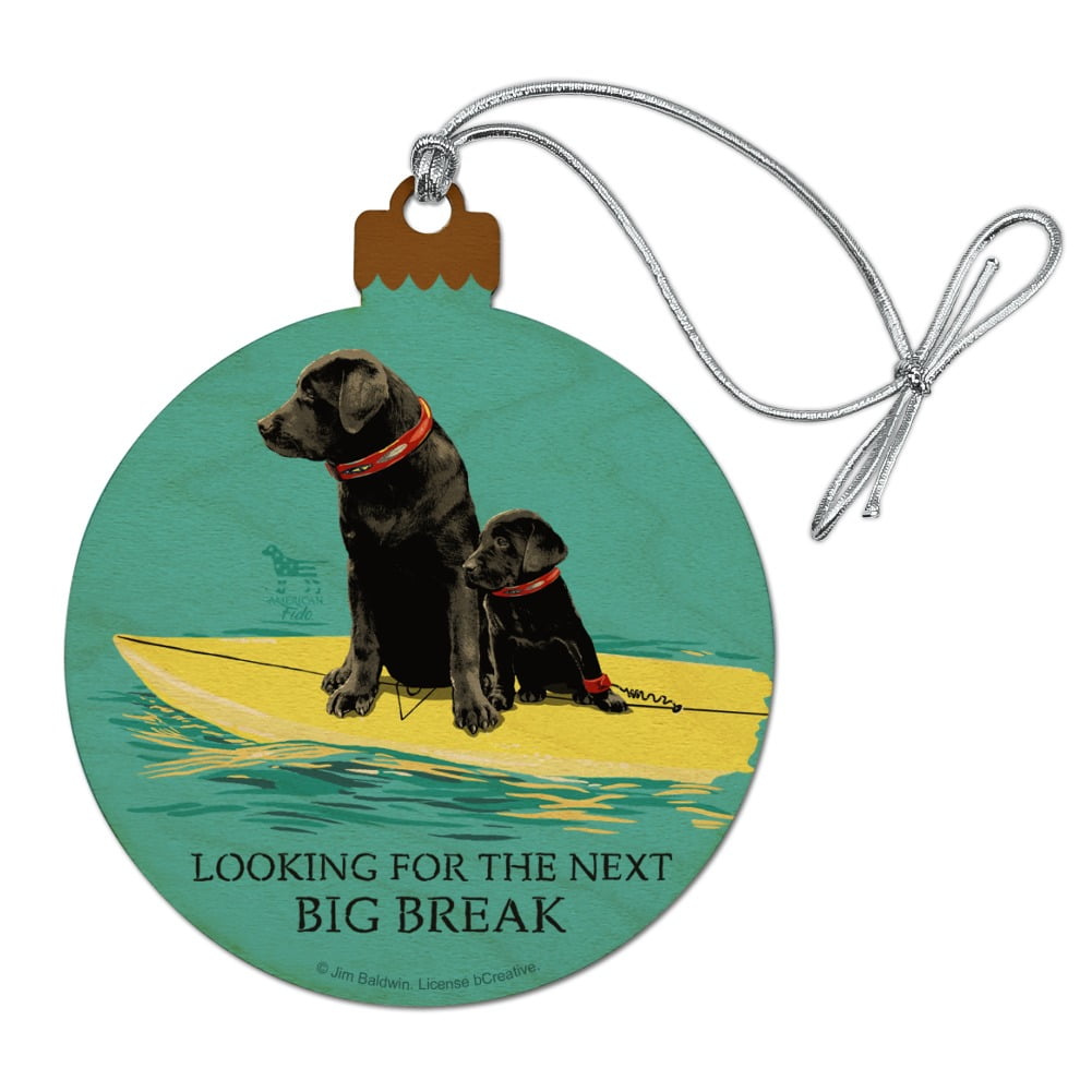 Looking For the Next Big Break Surfing Dog Puppy Surf Wood Christmas ...