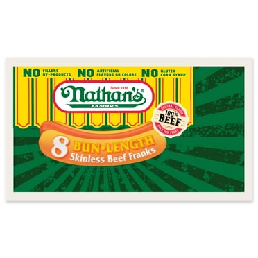 Nathan's Famous Jumbo Restaurant Style Beef Franks, 12 oz - Walmart.com