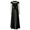 Women Medieval Dress Long Sleeve Bandage Victorian Vintage Lace Up