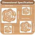4Pcs 4 Styles Rose Theme PET Hollow Out Drawing Painting Stencils for ...