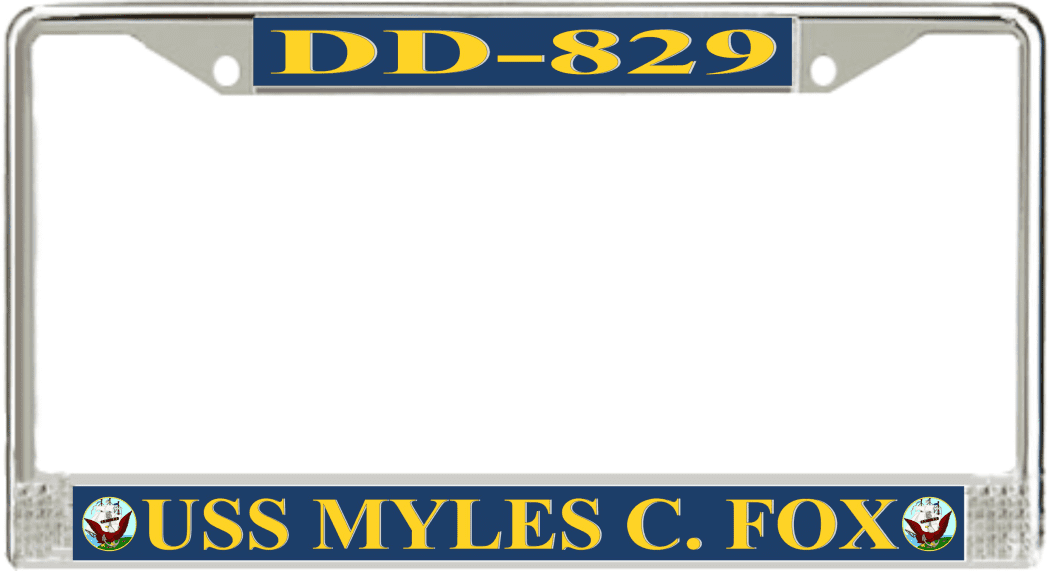 USS Myles C. Fox DD-829 License Plate Frame - Walmart.com
