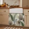 Boho Forest Cabinet Curtains 10" W x 11" L, Vintage Country Green Blue ...