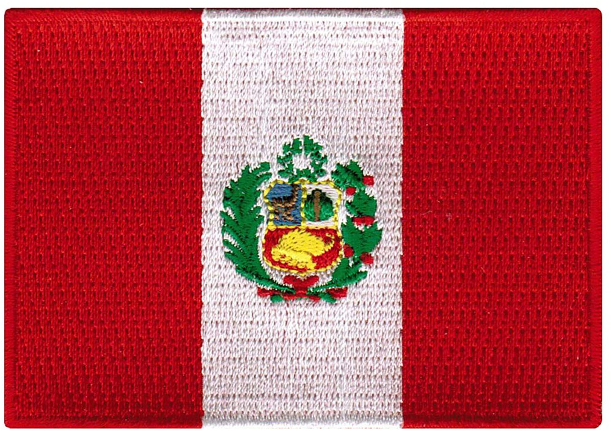 Peru Flag Embroidered Patch Peruvian Iron-On National Emblem | Walmart ...