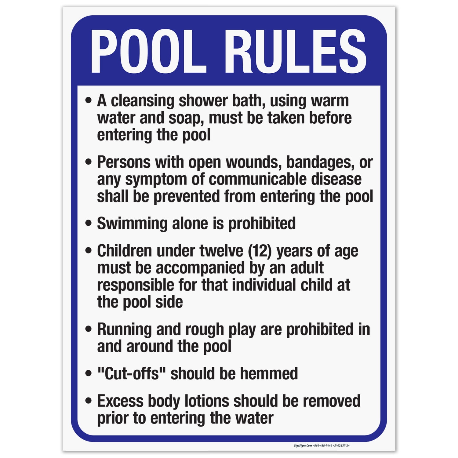 Oklahoma Pool Rules Sign, Complies With State Of Oklahoma Pool Safety ...