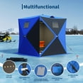Pop Up Ice Fishing Shelter with 49ft LED Light Strip,Pop Up 3-4 Person ...